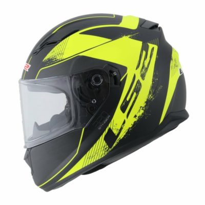LS2 FF320 Stinger Matt Black Fluorescent Yellow Full Face Helmet ...