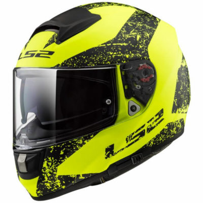 LS2 FF397 Citation Sign Matt Black Fluorescent Yellow Full Face Helmet ...