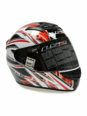 LS2 FF352 Blast GLoss Black White Red Full Face Helmet | Custom Elements