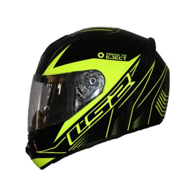 LS2 FF352 Lighter Gloss Black Fluorescent Yellow Full Face Helmet ...