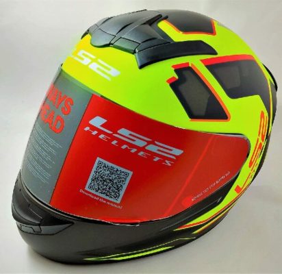 LS2 FF352 Rookie Iron Face Matt Black Yellow Full Face Helmet | Custom ...