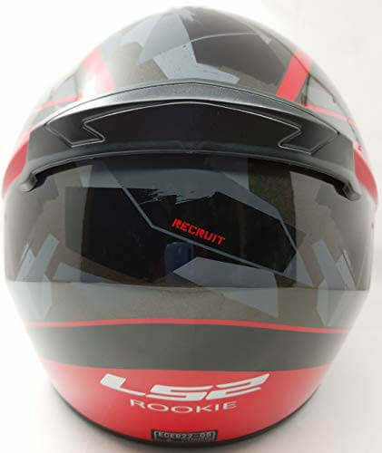 LS2 FF352 Rookie Recruit Gloss Black Red Full Face Helmet | Custom Elements
