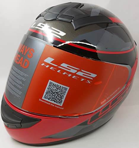 LS2 FF352 Rookie Recruit Gloss Black Red Full Face Helmet | Custom Elements