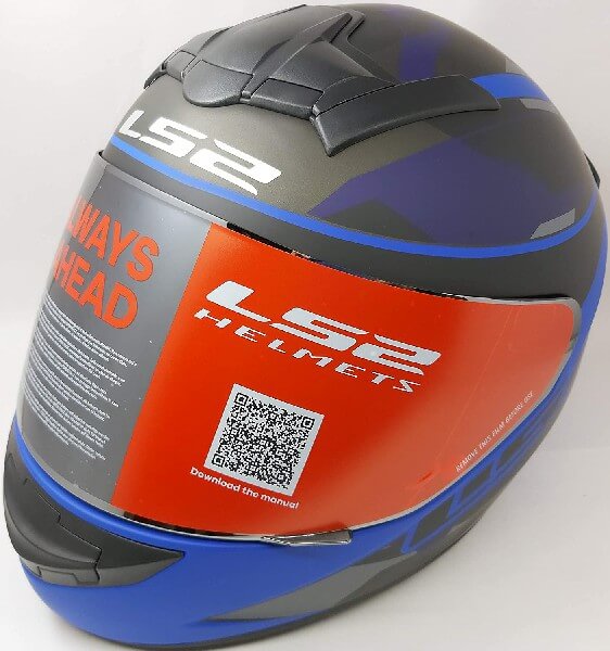 LS2 FF352 Rookie Recruit Matt Black Blue Full Face Helmet | Custom Elements