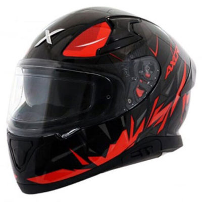 AXOR Apex Hunter Matt Black Red Full Face Helmet | Custom Elements
