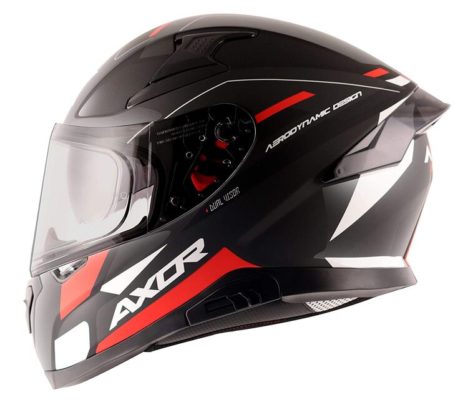 AXOR Apex Turbine Gloss Black Red Grey Full Face Helmet | Custom Elements