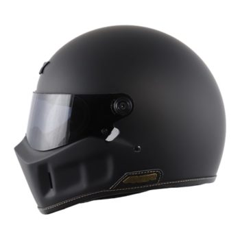 AXOR RETRO DOMINATOR Matt Black Full Face Helmet | Custom Elements