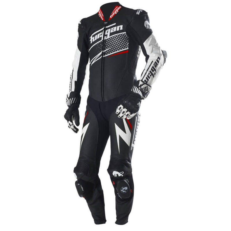 Furygan Full Ride Black White Red Racing Suit|Custom Elements