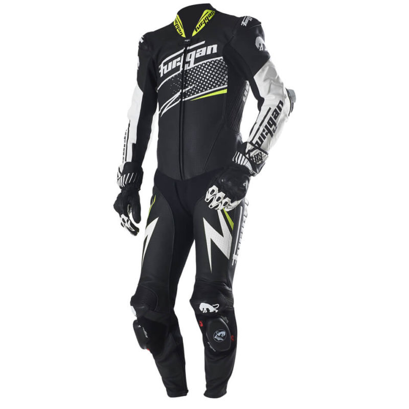 Furygan Full Ride Black White Yellow Racing Suit|Custom Elements
