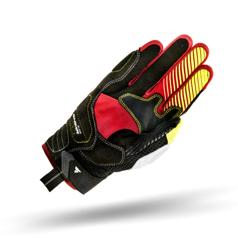 Shima Blaze Black Red Fluorescent Yellow Riding Gloves | Buy online in ...