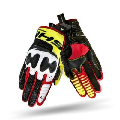 Shima Blaze Black Red Fluorescent Yellow Riding Gloves | Buy online in ...