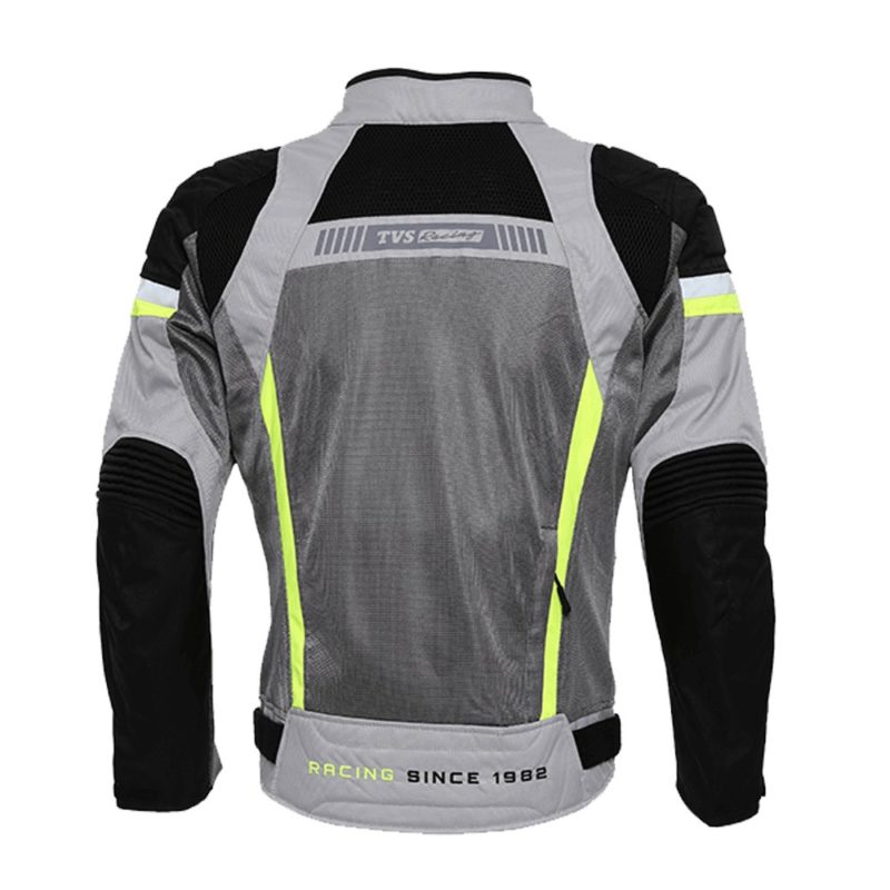 TVS Racing Black Grey Fluorescent Yellow Level 2 Riding Jacket|Custom ...