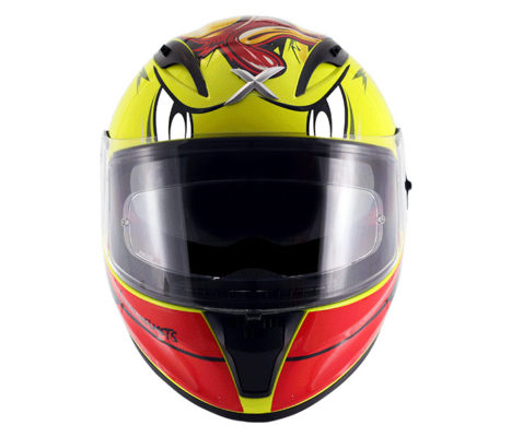 AXOR STREET RACING DUCK Gloss Yellow Red Full Face Helmet | Custom Elements