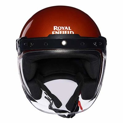 Royal Enfield Bobber Orange Helmet | Custom Elements