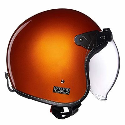 Royal Enfield Bobber Orange Helmet | Custom Elements