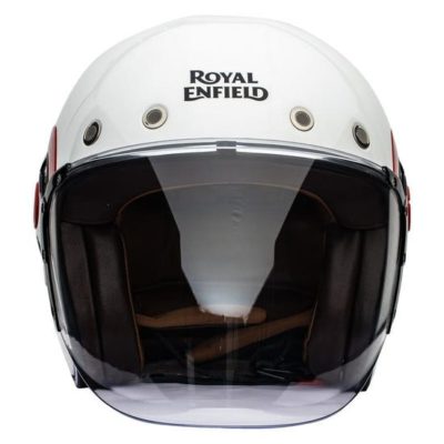 Royal Enfield Spirit Gloss White Helmet | Custom Elements