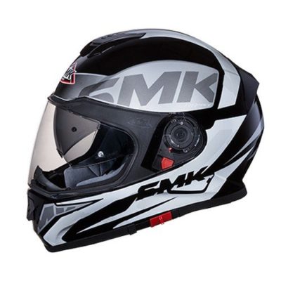 SMK Twister Logo Matt Black Grey Full Face Helmet | Custom Elements