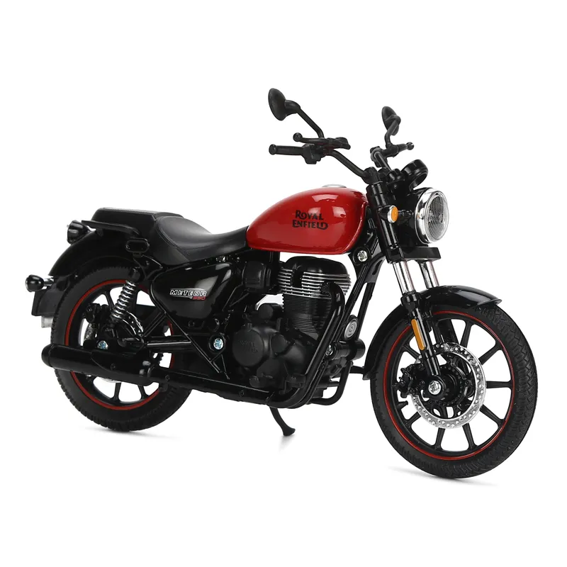Royal Enfield Meteor 350 Supernova Red Scale Model Custom Elements