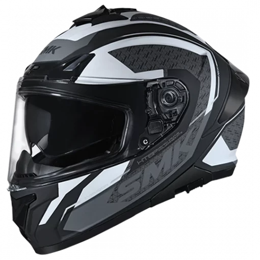 SMK Typhoon RD1 Gloss Black White Grey (GL216) Helmet | Custom Elements