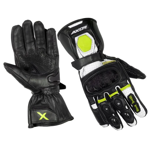 Axor Lycan Black Neon Yellow Riding Gloves|Custom Elements