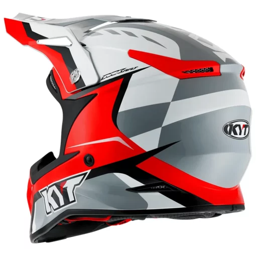 KYT Skyhawk Glowing White Red Helmet | Custom Elements