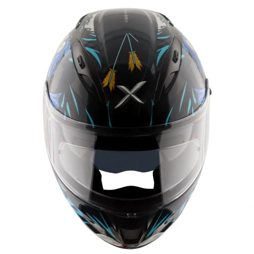 AXOR Street ZAZU Gloss Black Blue Helmet | Custom Elements