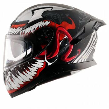 AXOR Apex Marvel Venom Matt Black Red Helmet | Custom Elements