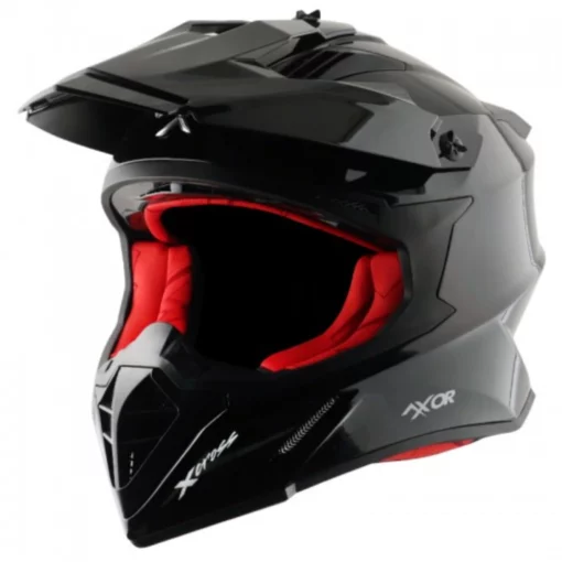 AXOR X-CROSS Gloss Black Red Motocross Helmet | Custom Elements