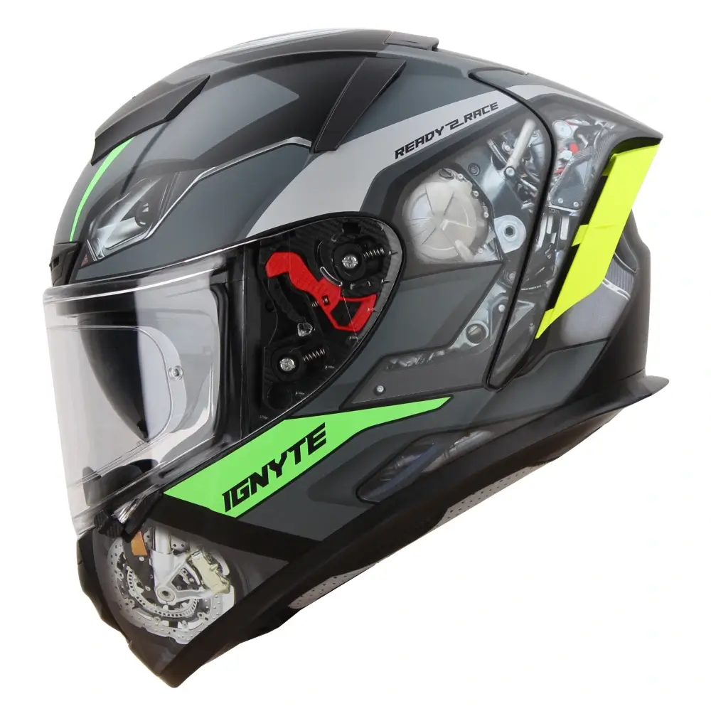 IGNYTE IGN-4 MAC Mat Black Grey Helmet | Custom Elements