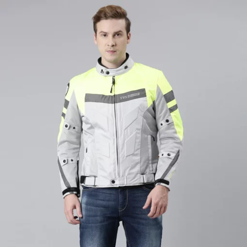 TVS Racing Challenger 3-Layer Neon Riding Jacket|Custom Elements
